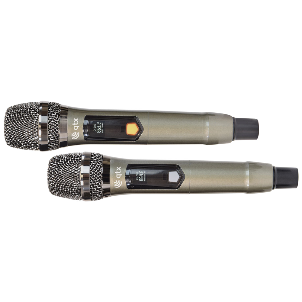 QTX J-MIC Dual UHF Handheld Wireless Microphone Set - Eco-Friendly Tech ...