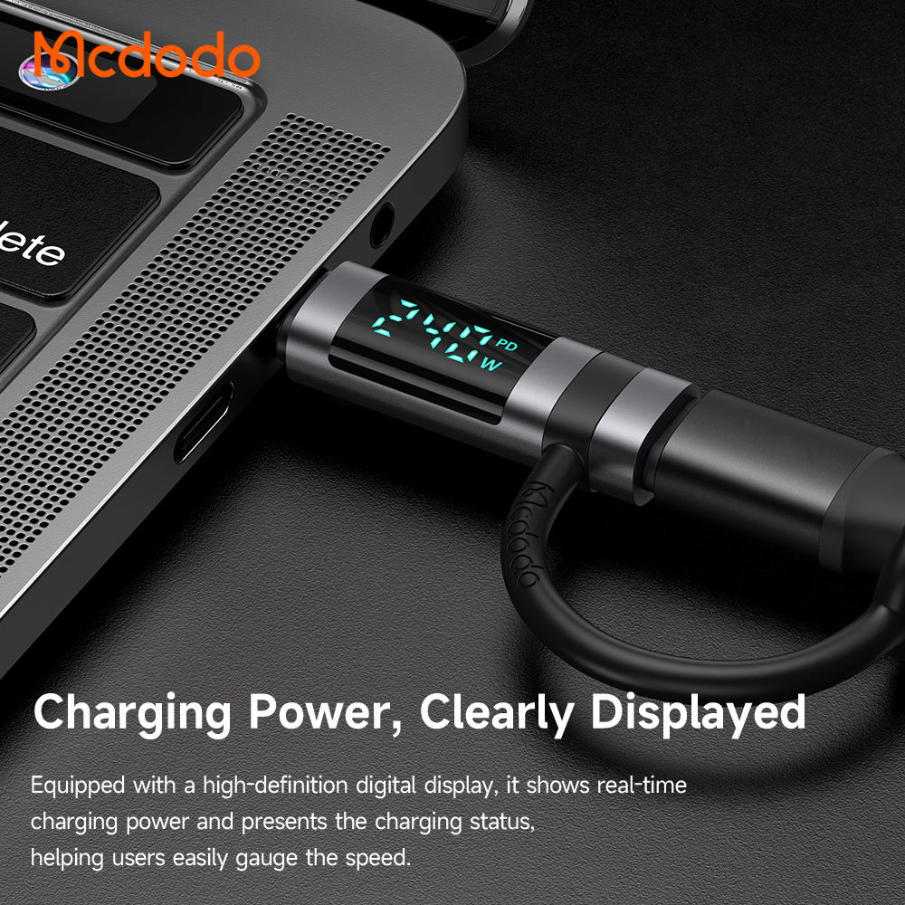 Mcdodo OT-262 PD 240W Type-C to Type-C Power Display Charging Adapter ...